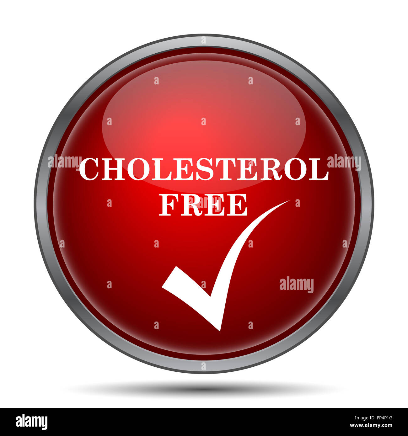 Cholesterol free icon. Internet button on white background Stock Photo ...