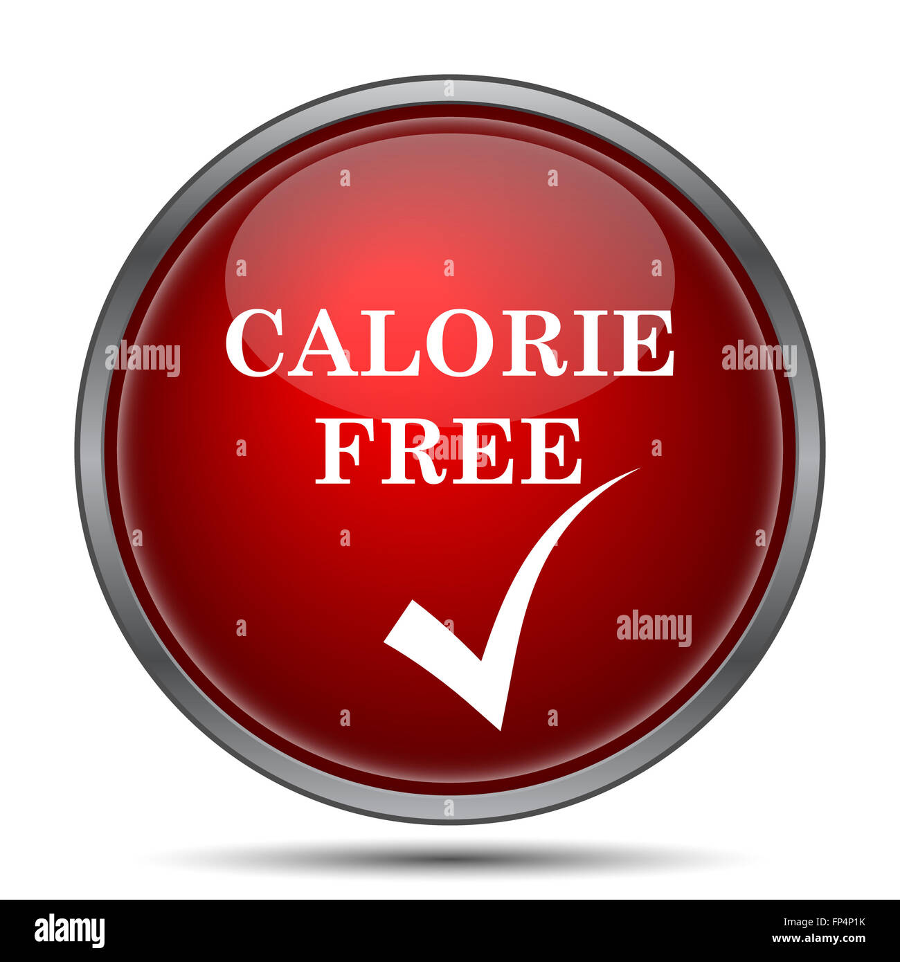 Calorie free icon. Internet button on white background Stock Photo - Alamy