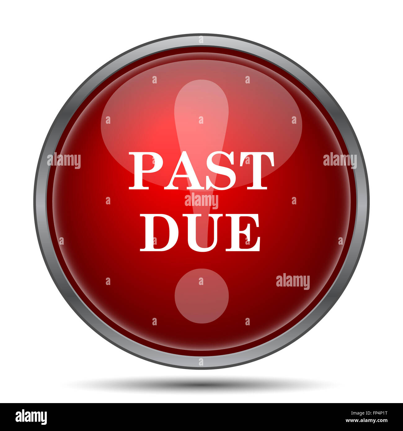 Past due icon. Internet button on white background Stock Photo - Alamy