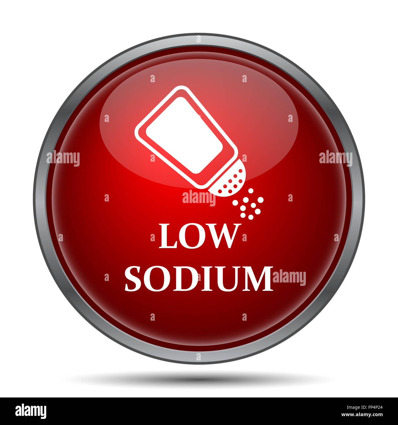 Low sodium icon. Internet button on white background Stock Photo - Alamy