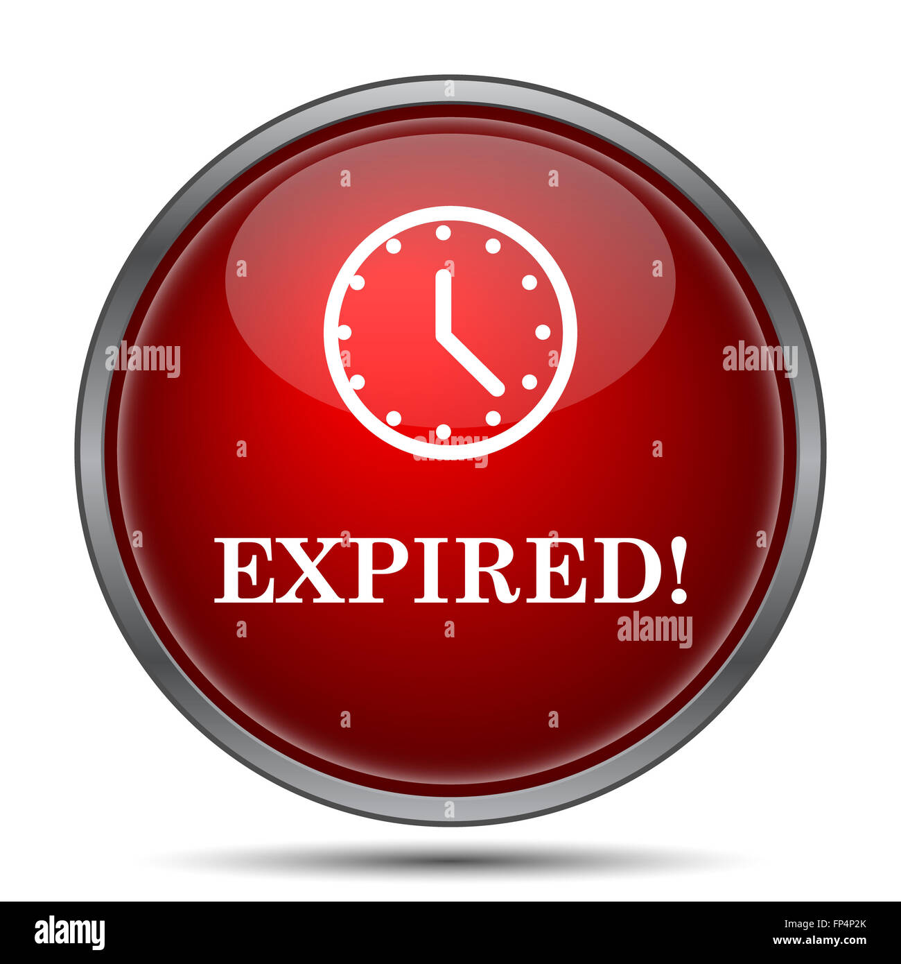Expired icon. Internet button on white background Stock Photo - Alamy