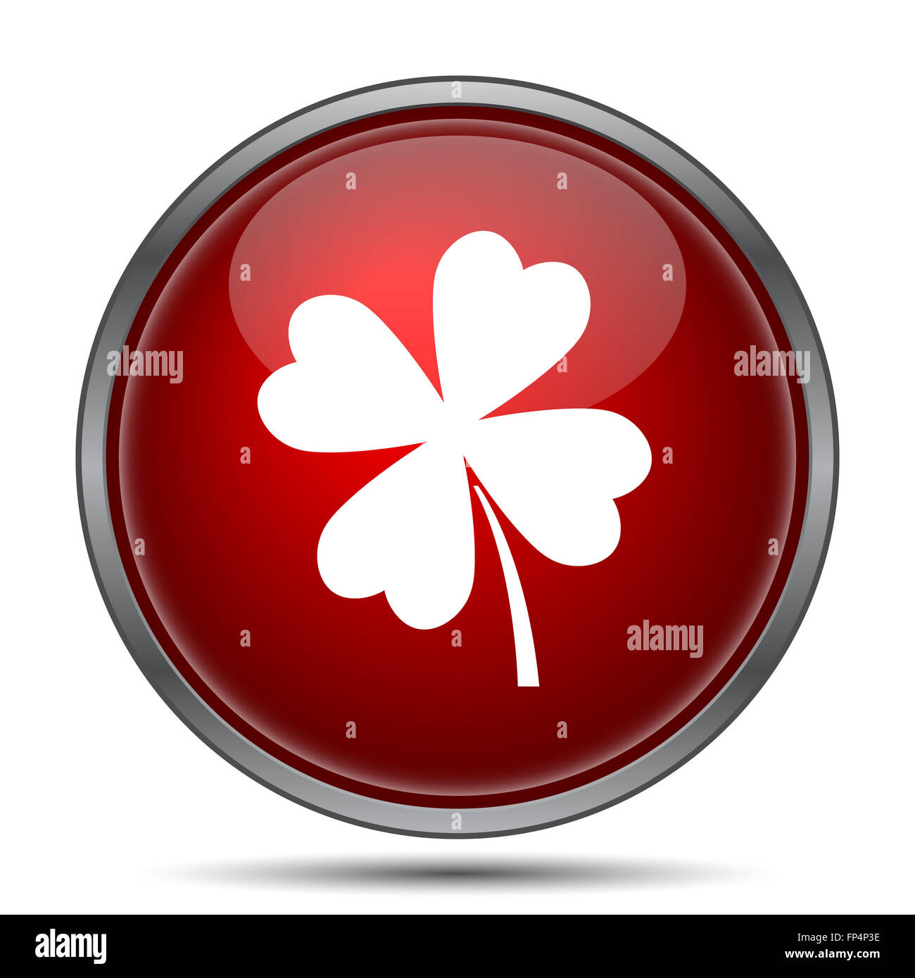 Clover icon. Internet button on white background Stock Photo - Alamy