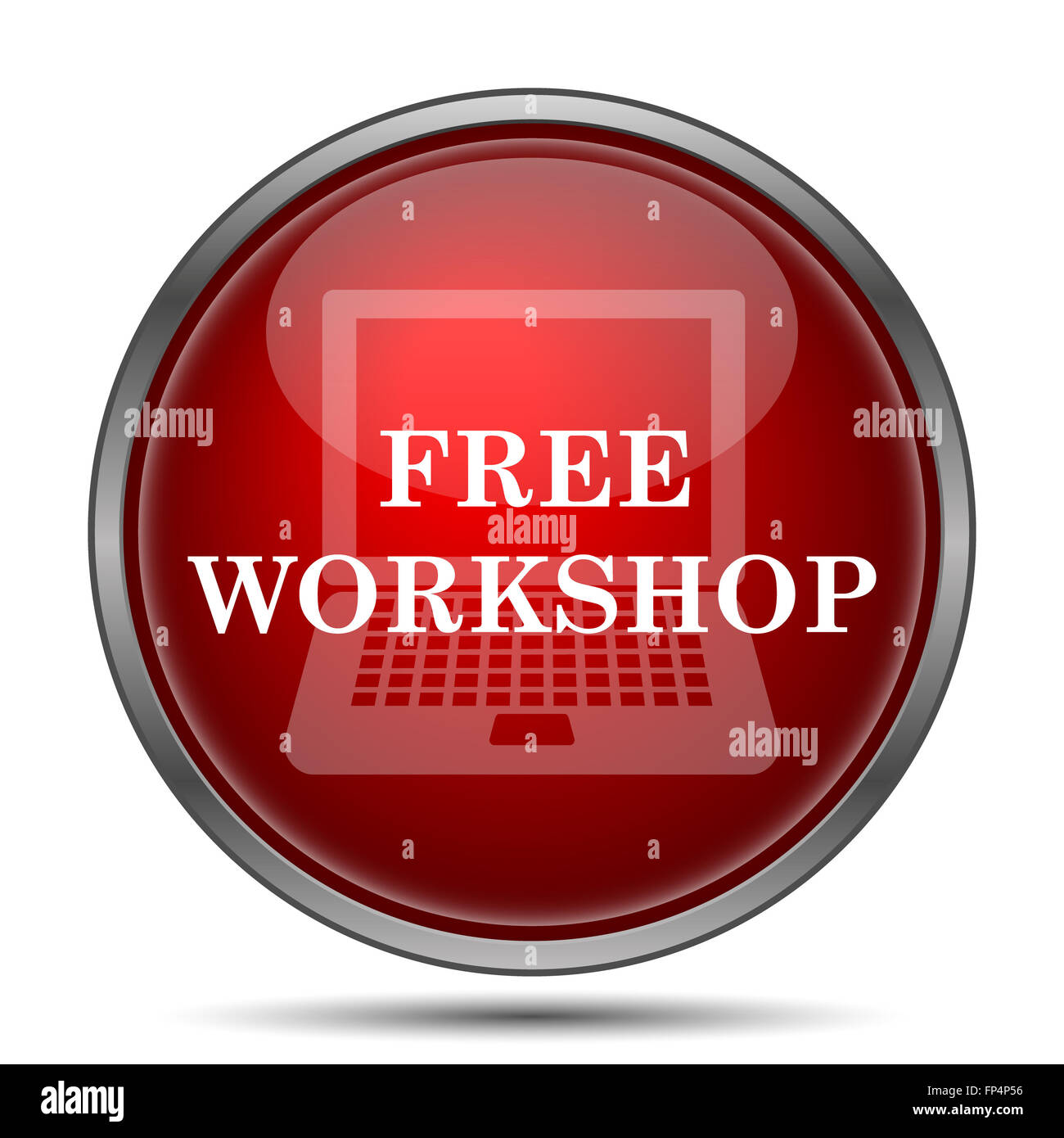 Free workshop icon. Internet button on white background Stock Photo - Alamy