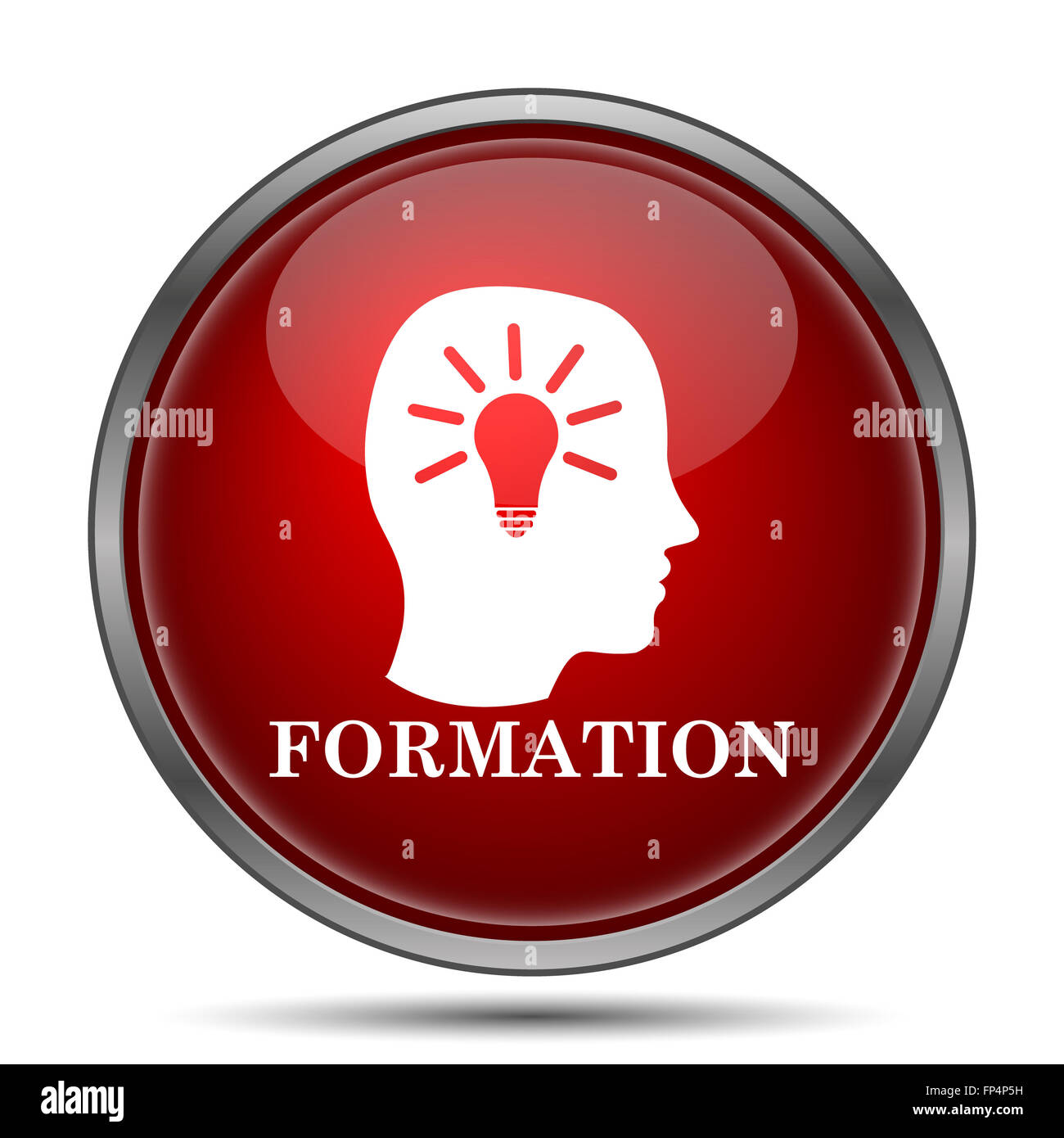 Formation icon. Internet button on white background Stock Photo - Alamy