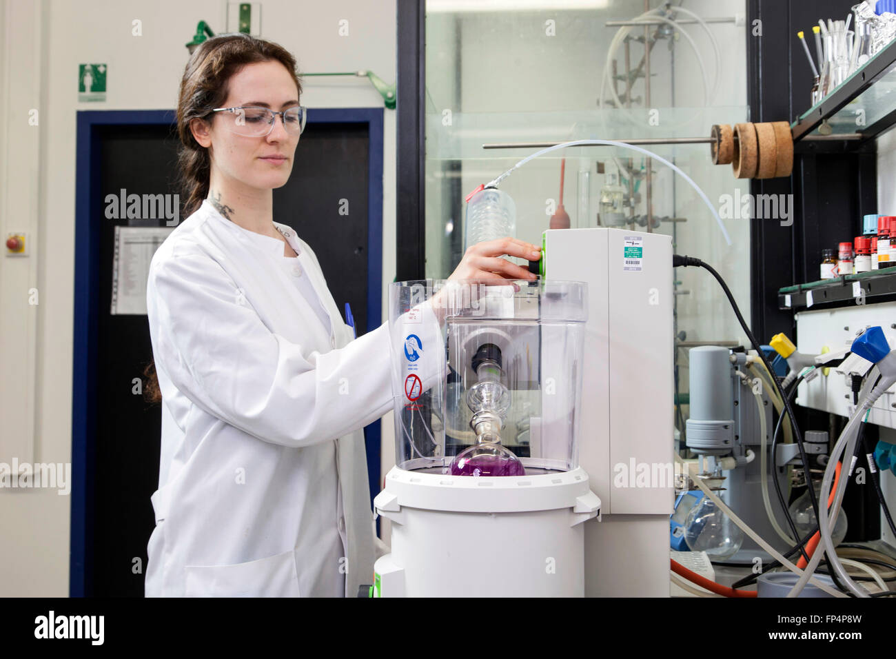 Experiment in a laboratory, Heinrich-Heine-University Duesseldorf ...