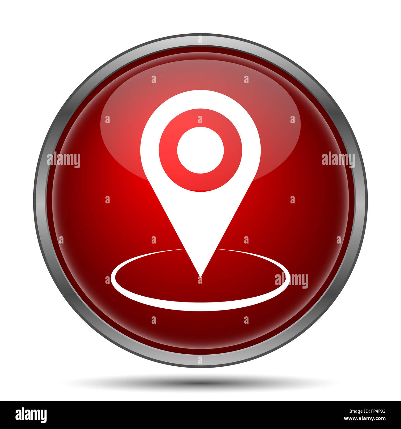 Pin location icon. Internet button on white background Stock Photo - Alamy
