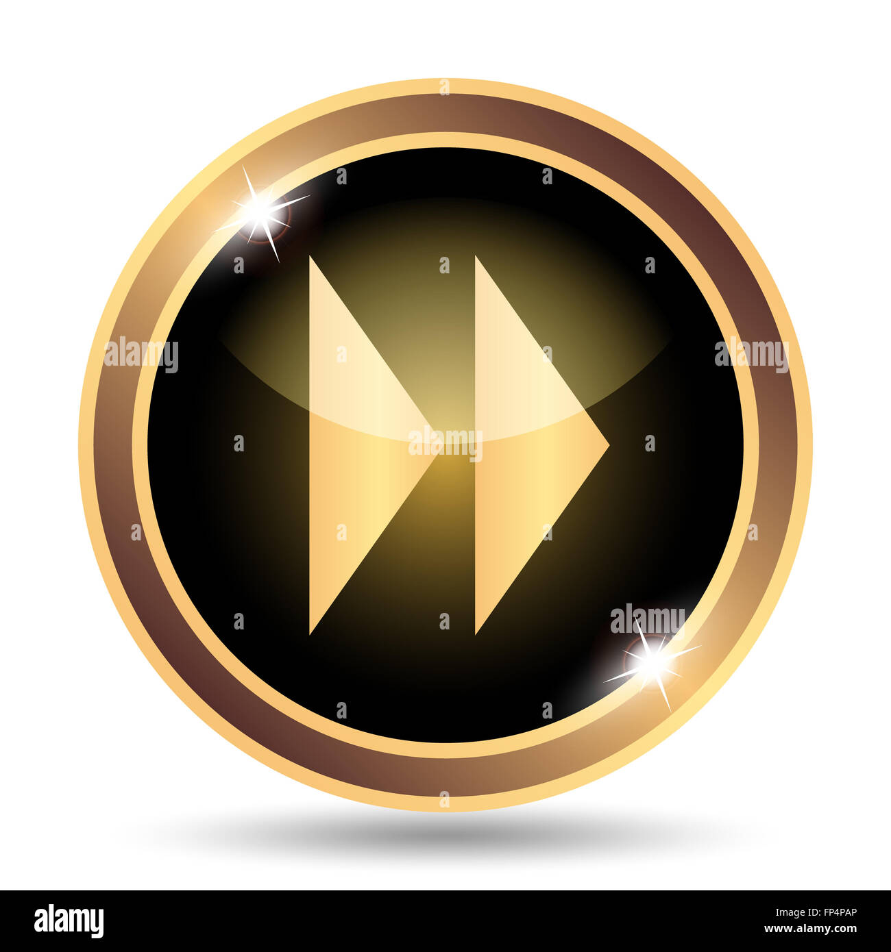 Fast forward sign icon. Internet button on white background Stock Photo ...