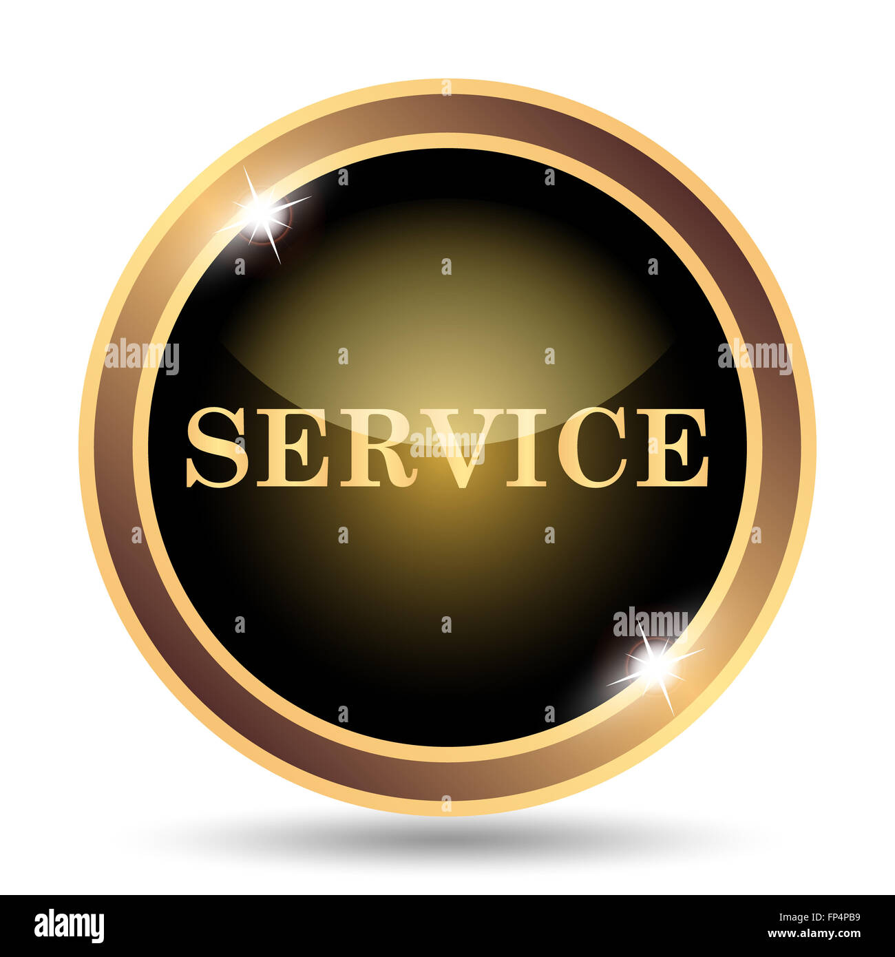 Service icon. Internet button on white background Stock Photo - Alamy