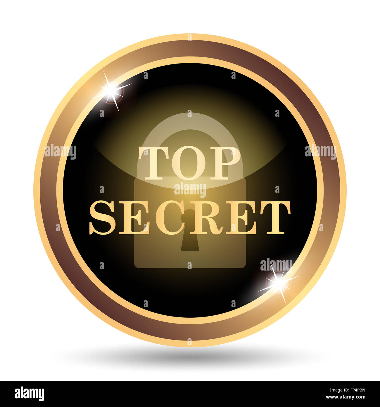 Top secret icon. Internet button on white background Stock Photo - Alamy