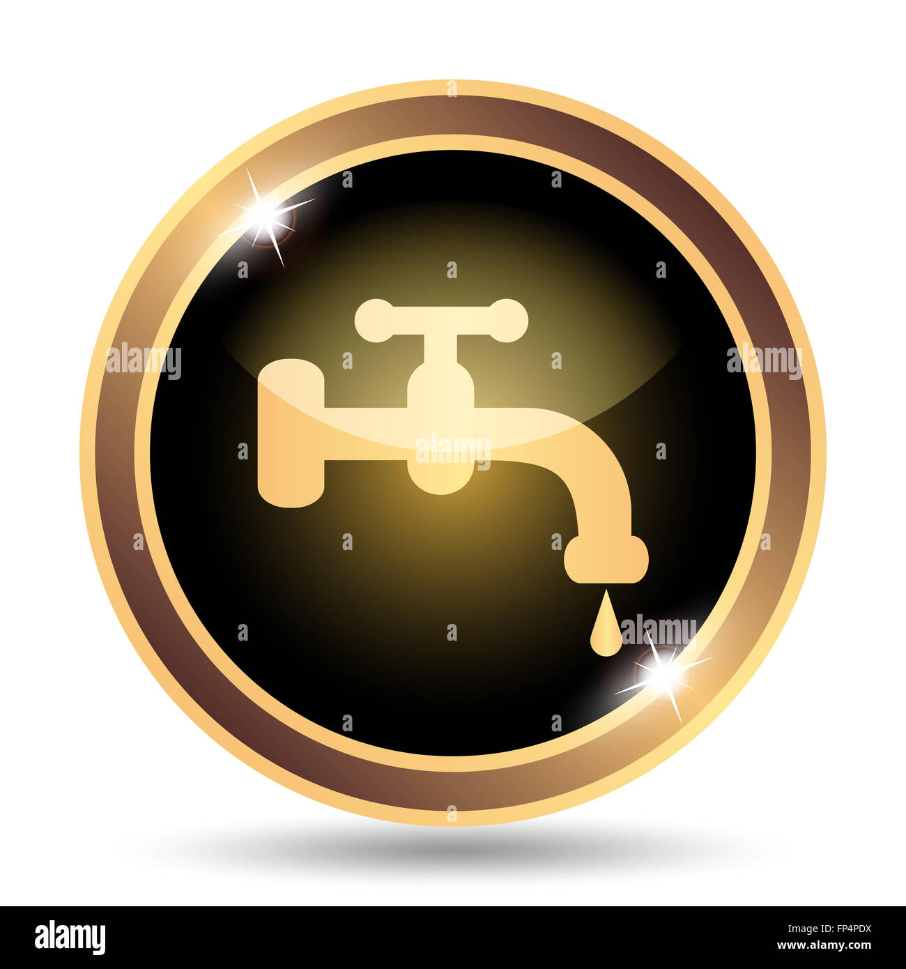 Water tap icon. Internet button on white background Stock Photo - Alamy