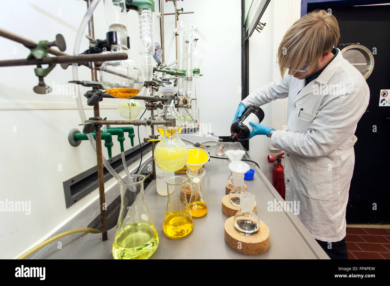 Experiment in a laboratory, Heinrich-Heine-University Duesseldorf ...