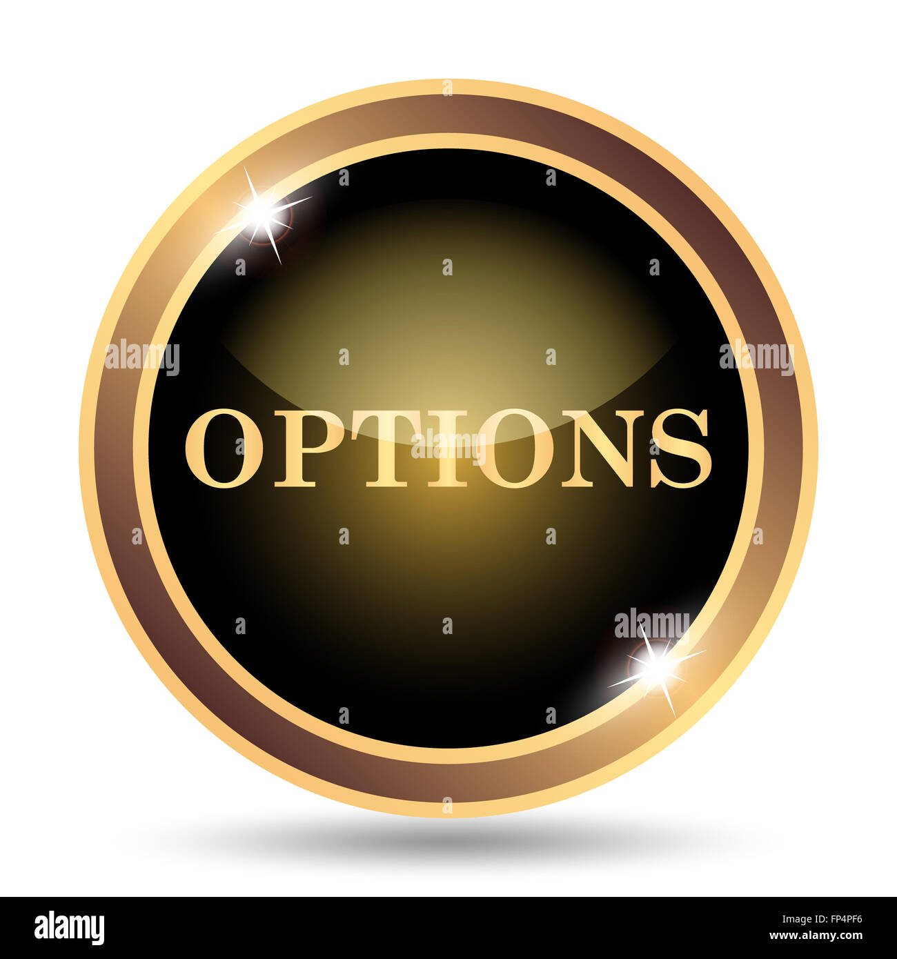 Options icon. Internet button on white background Stock Photo - Alamy