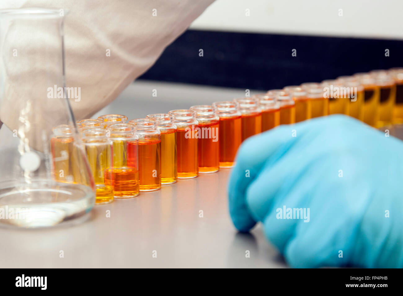 Samples in a laboratory Stock Photo - Alamy