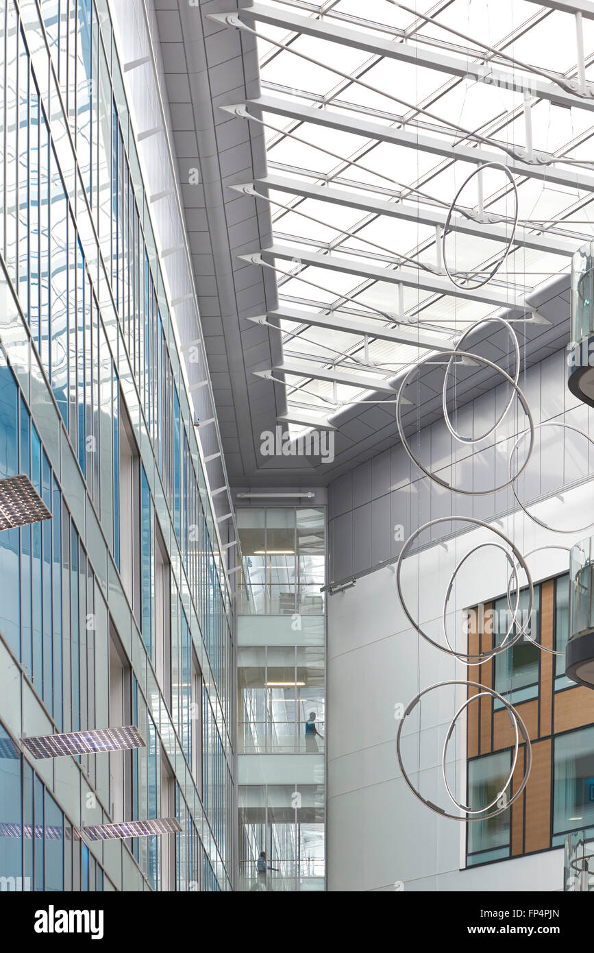 Detail of interior glazing towards skylight and mobile. Southmead ...