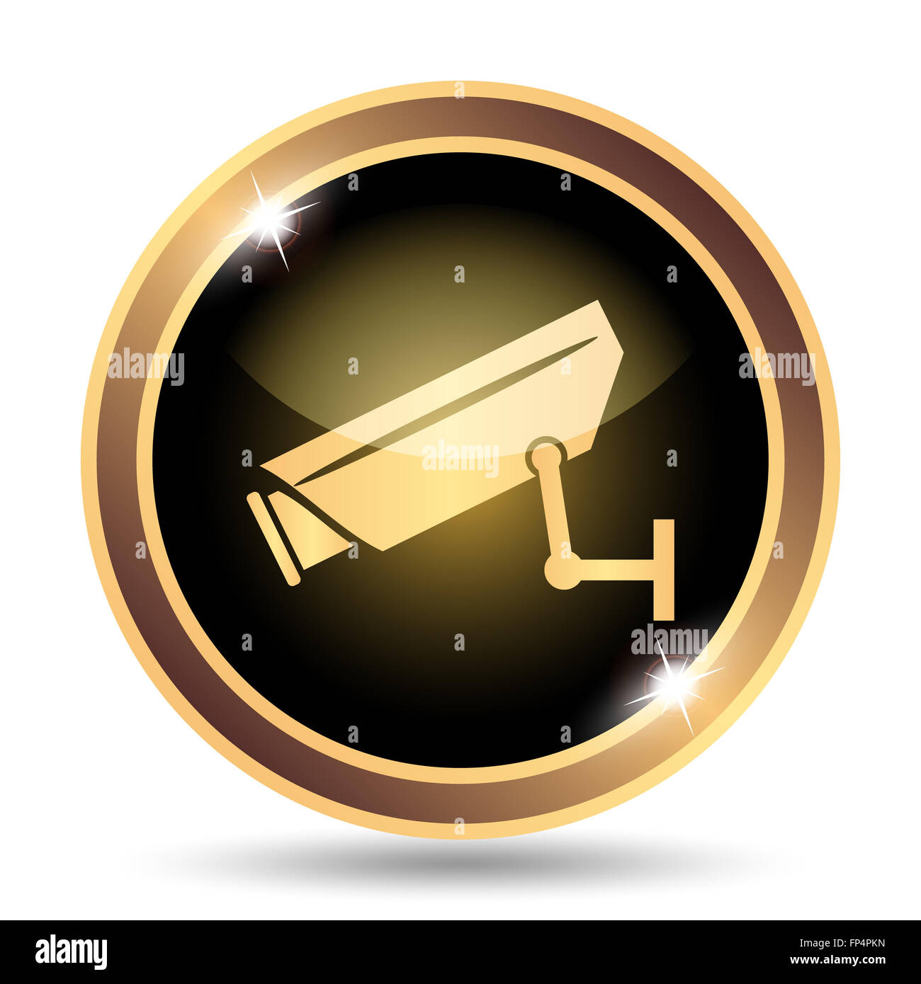 Surveillance camera icon. Internet button on white background Stock ...