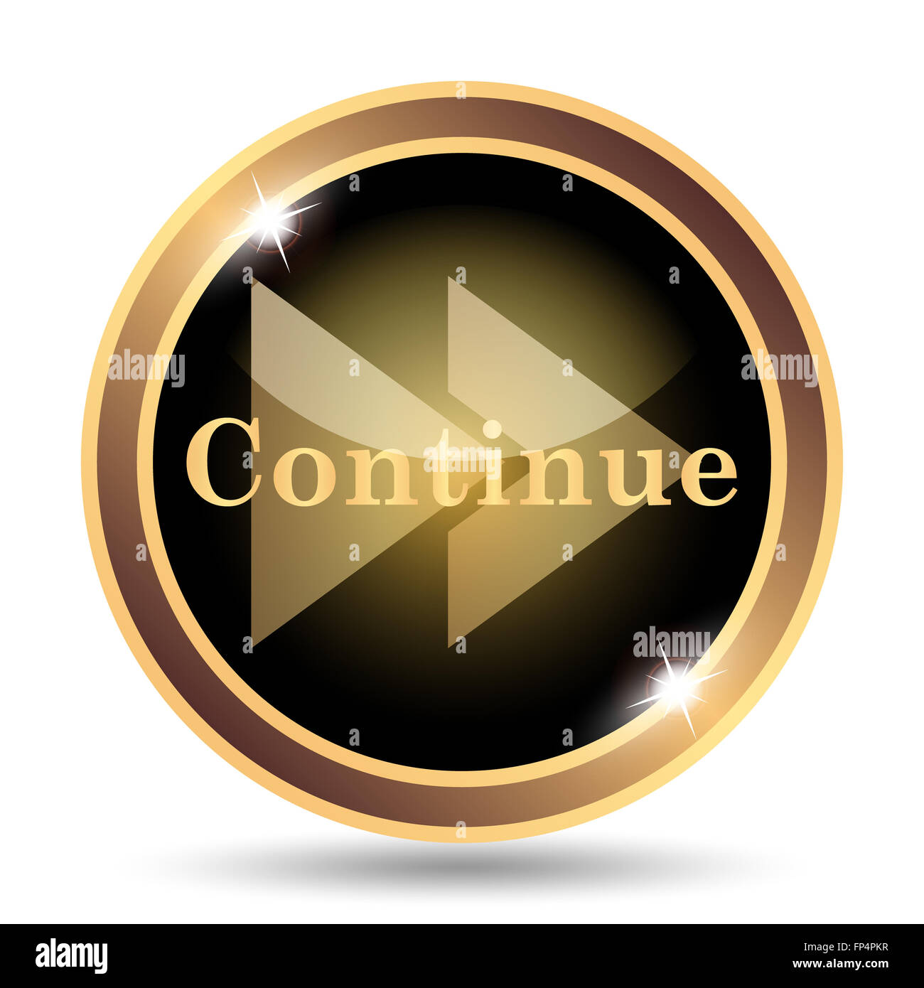 Continue icon. Internet button on white background Stock Photo - Alamy