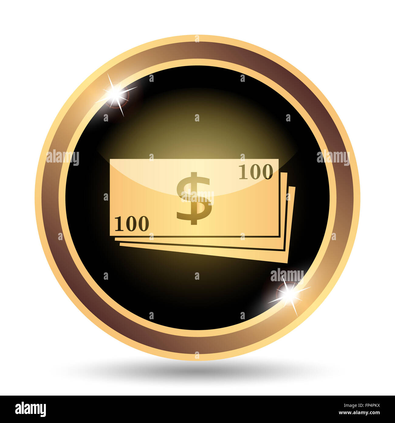 Money icon. Internet button on white background Stock Photo - Alamy