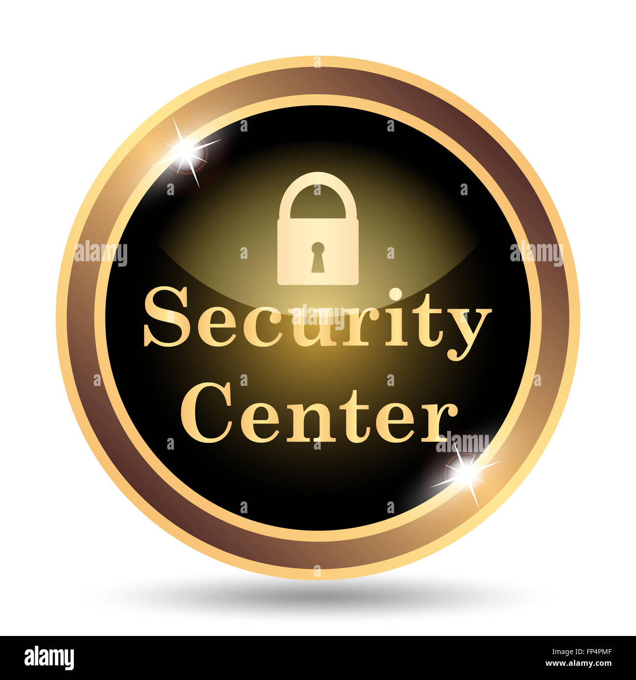 Security center icon. Internet button on white background Stock Photo ...