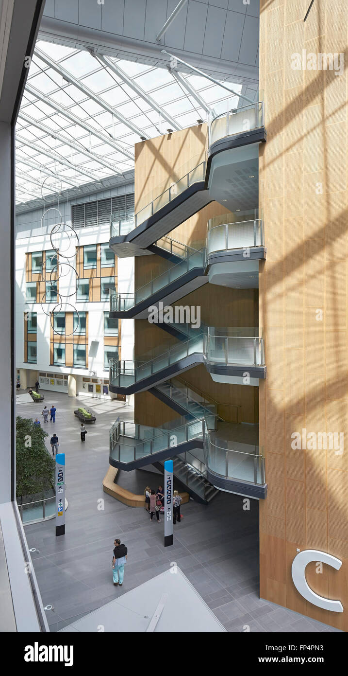 Full height public concourse skylight glazing naturally lit circulation ...