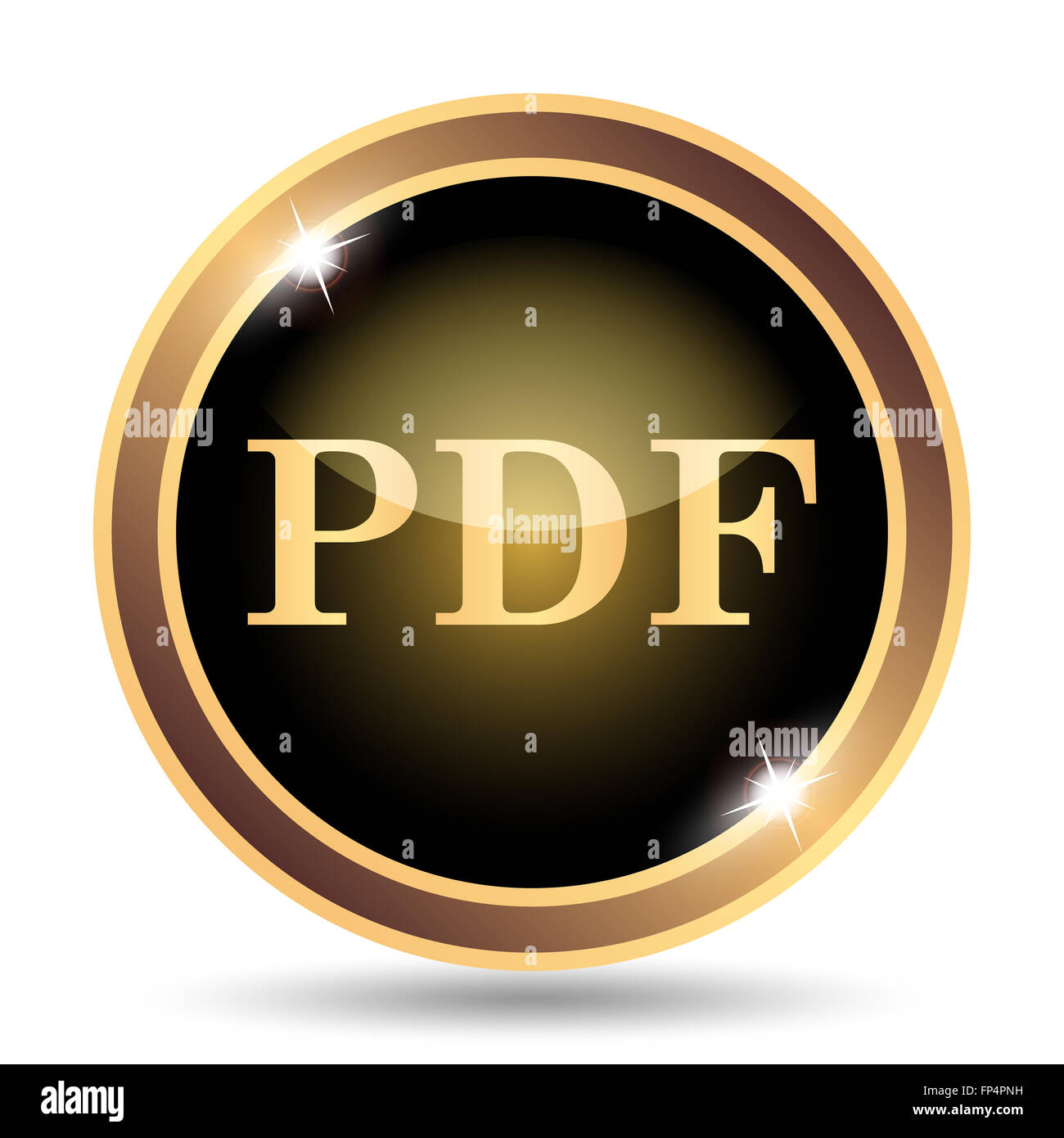 PDF icon. Internet button on white background Stock Photo - Alamy