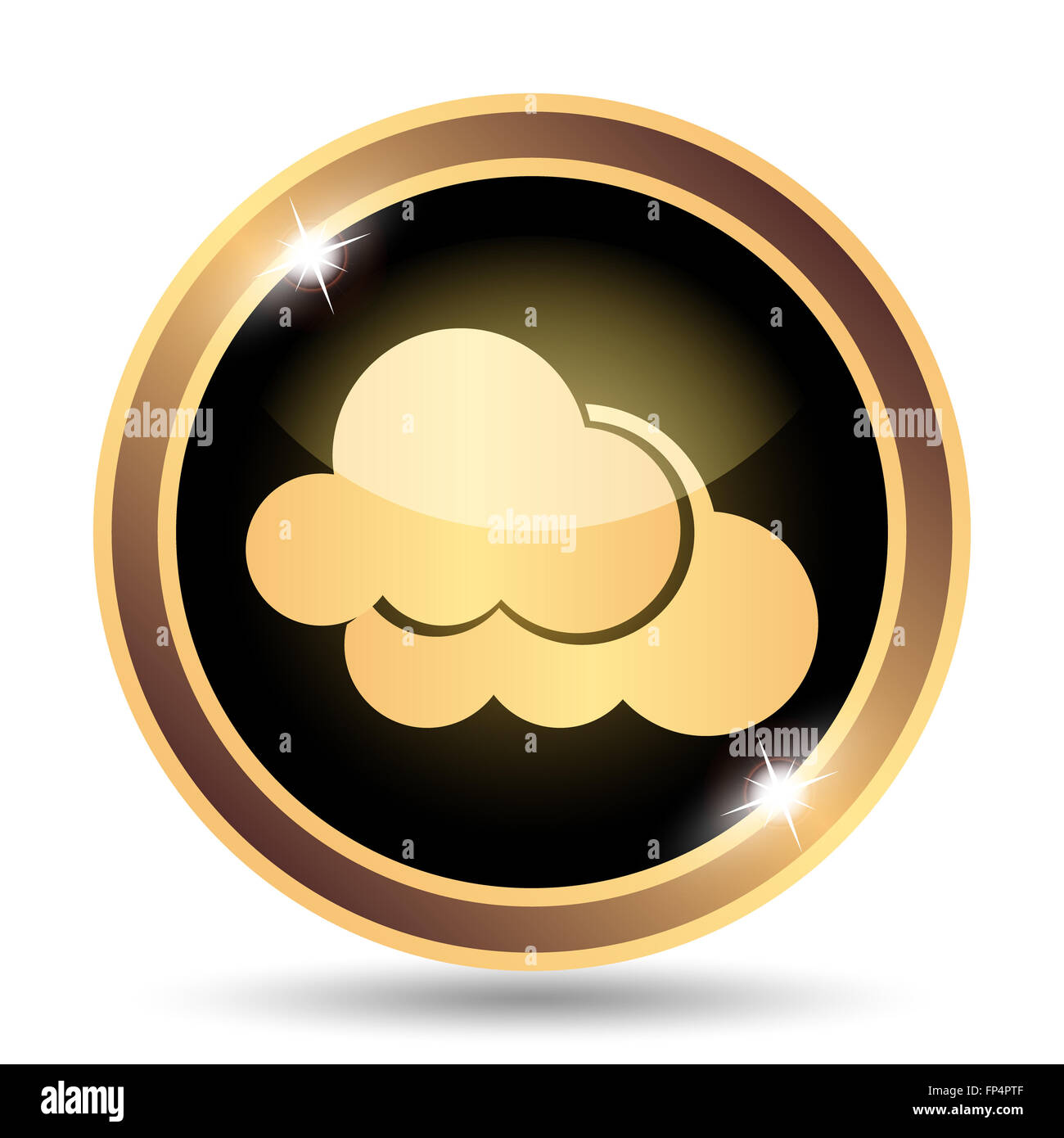 Clouds icon. Internet button on white background Stock Photo - Alamy