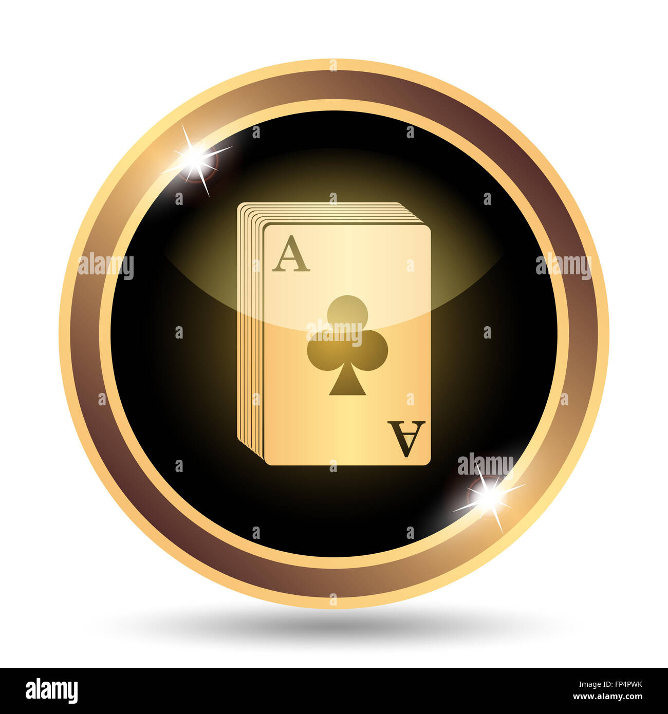 Deck of cards icon. Internet button on white background Stock Photo - Alamy