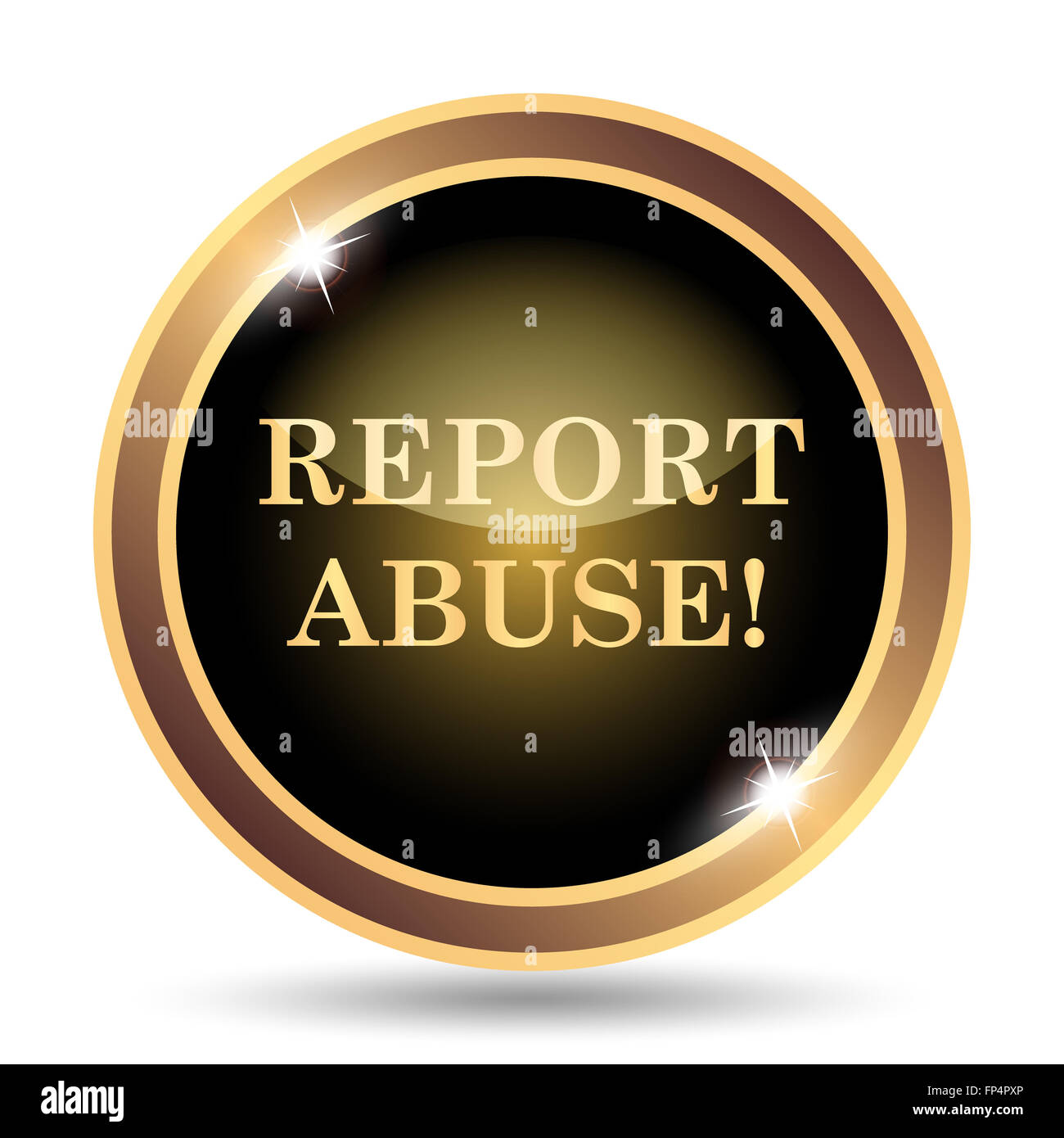 Report abuse icon. Internet button on white background Stock Photo - Alamy