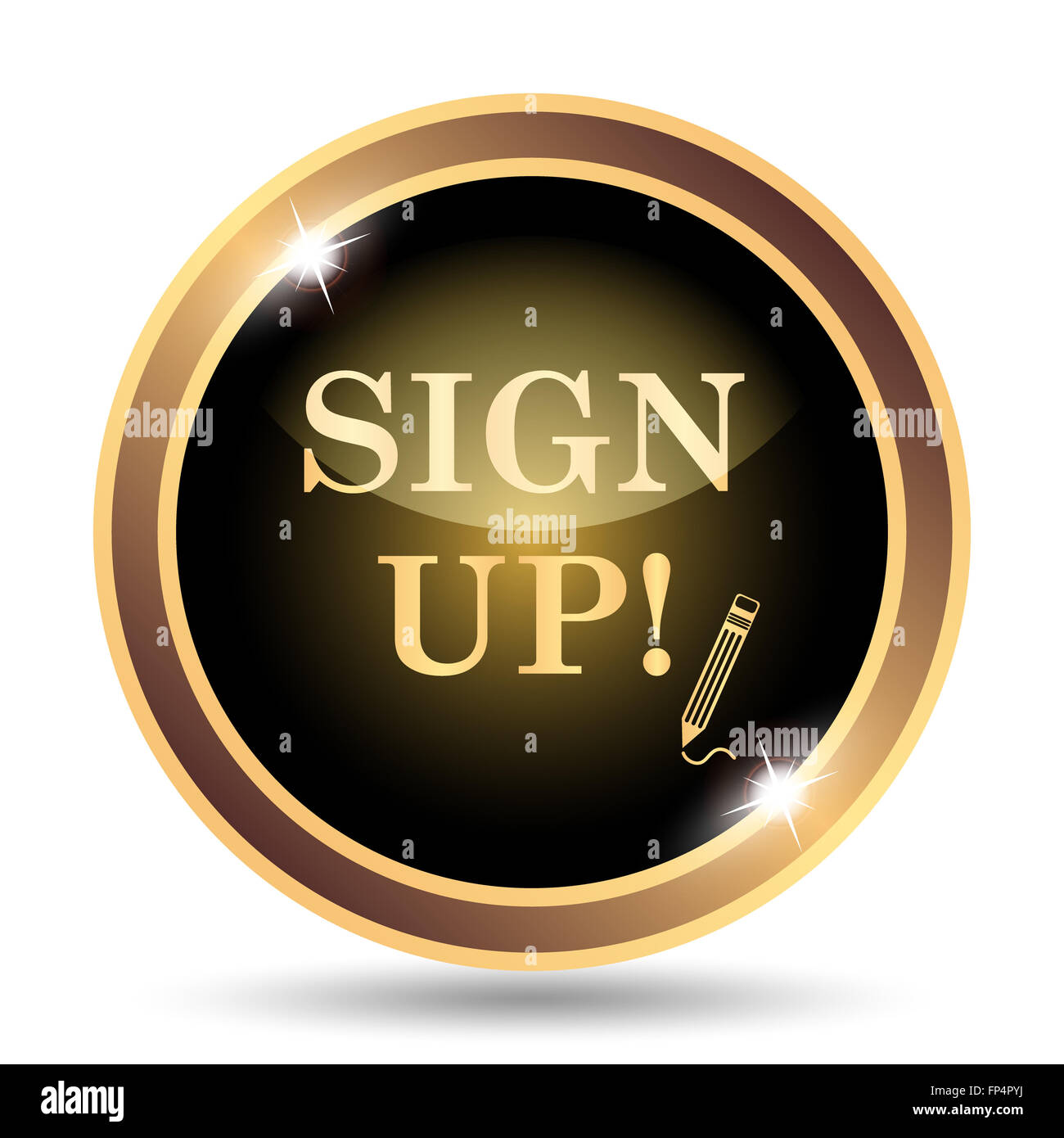 Sign up icon. Internet button on white background Stock Photo - Alamy