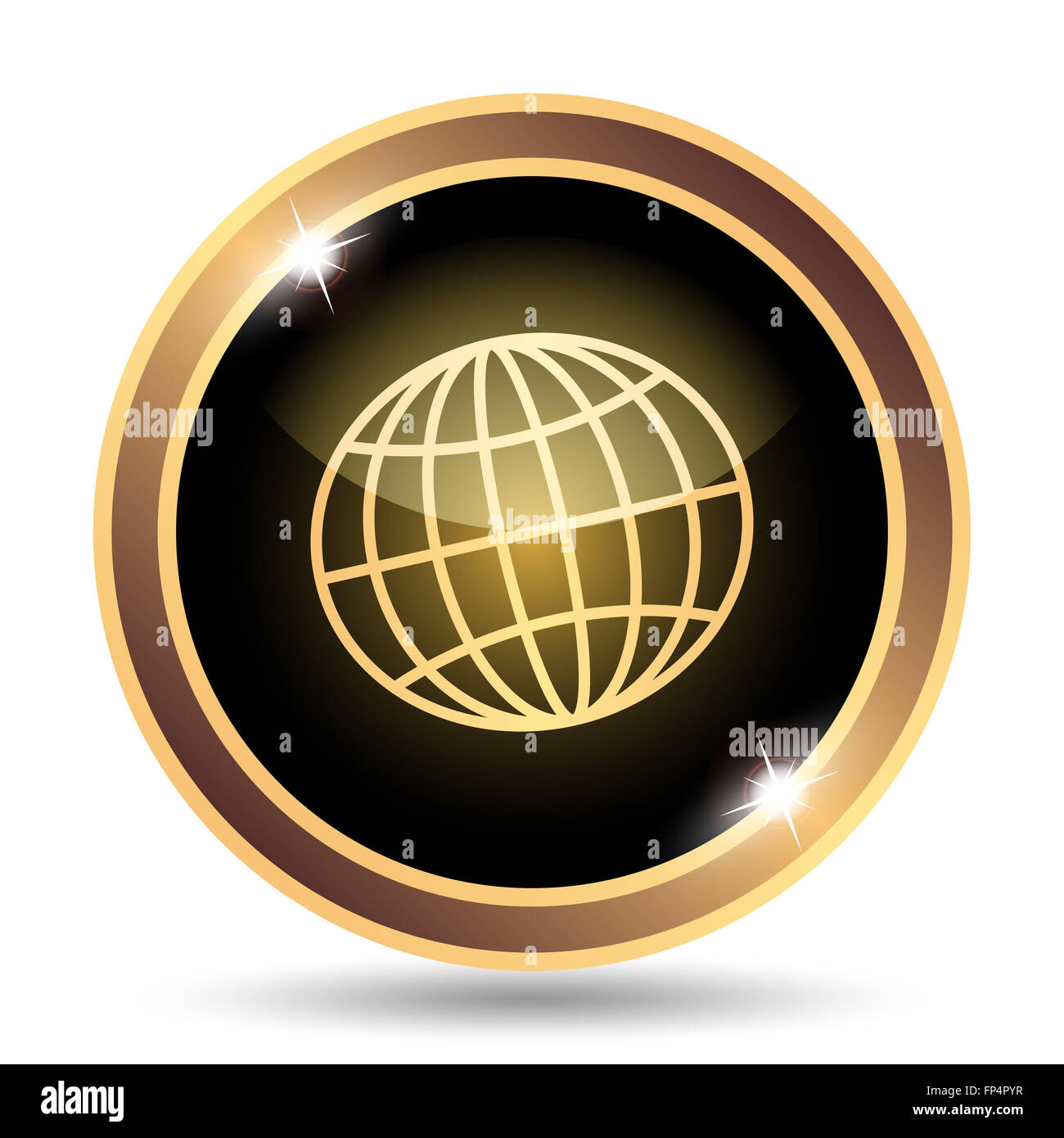 Globe icon. Internet button on white background Stock Photo - Alamy