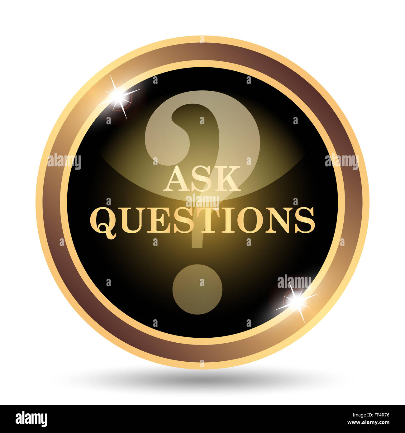Ask questions icon. Internet button on white background Stock Photo - Alamy