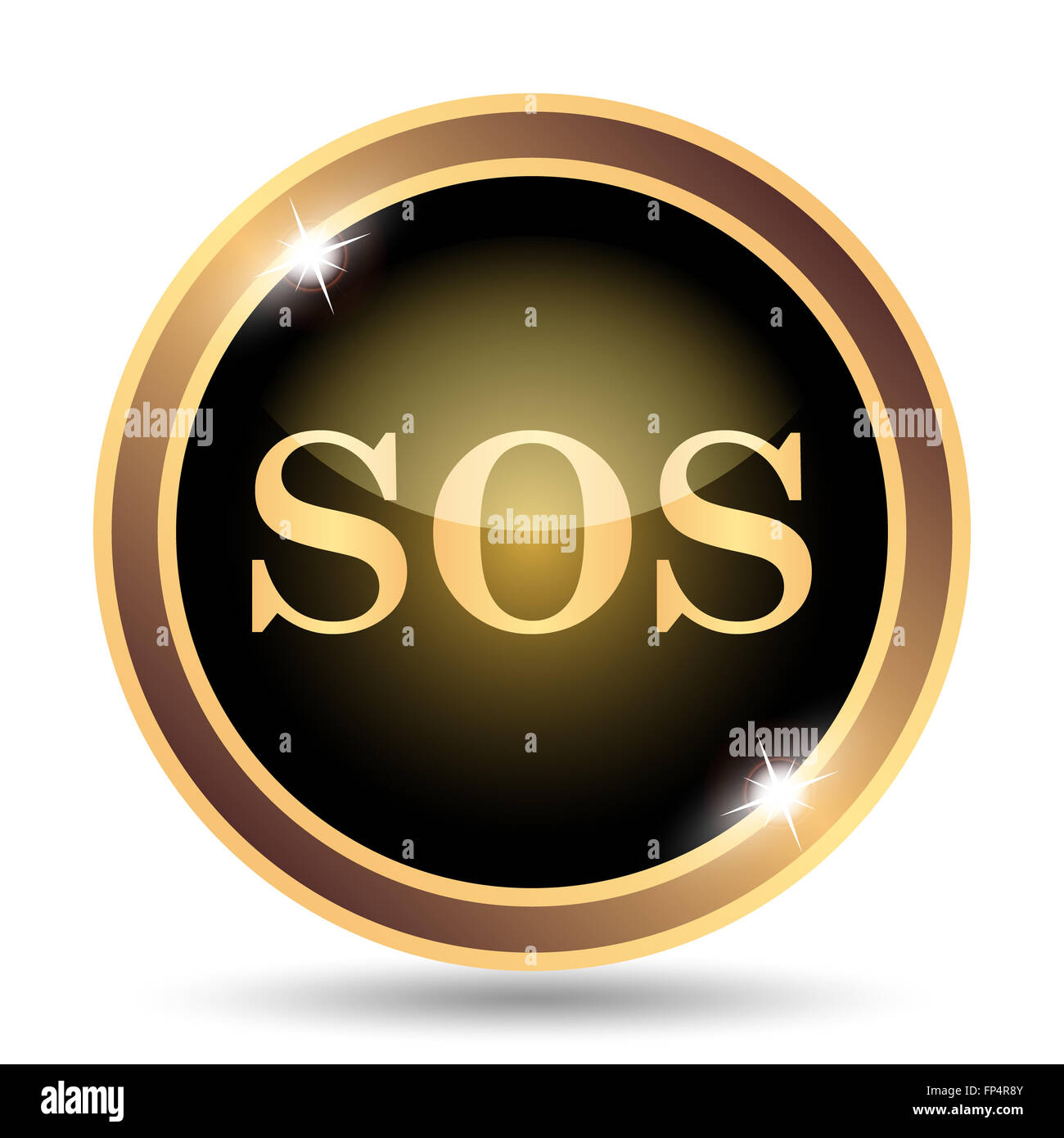 SOS icon. Internet button on white background Stock Photo - Alamy