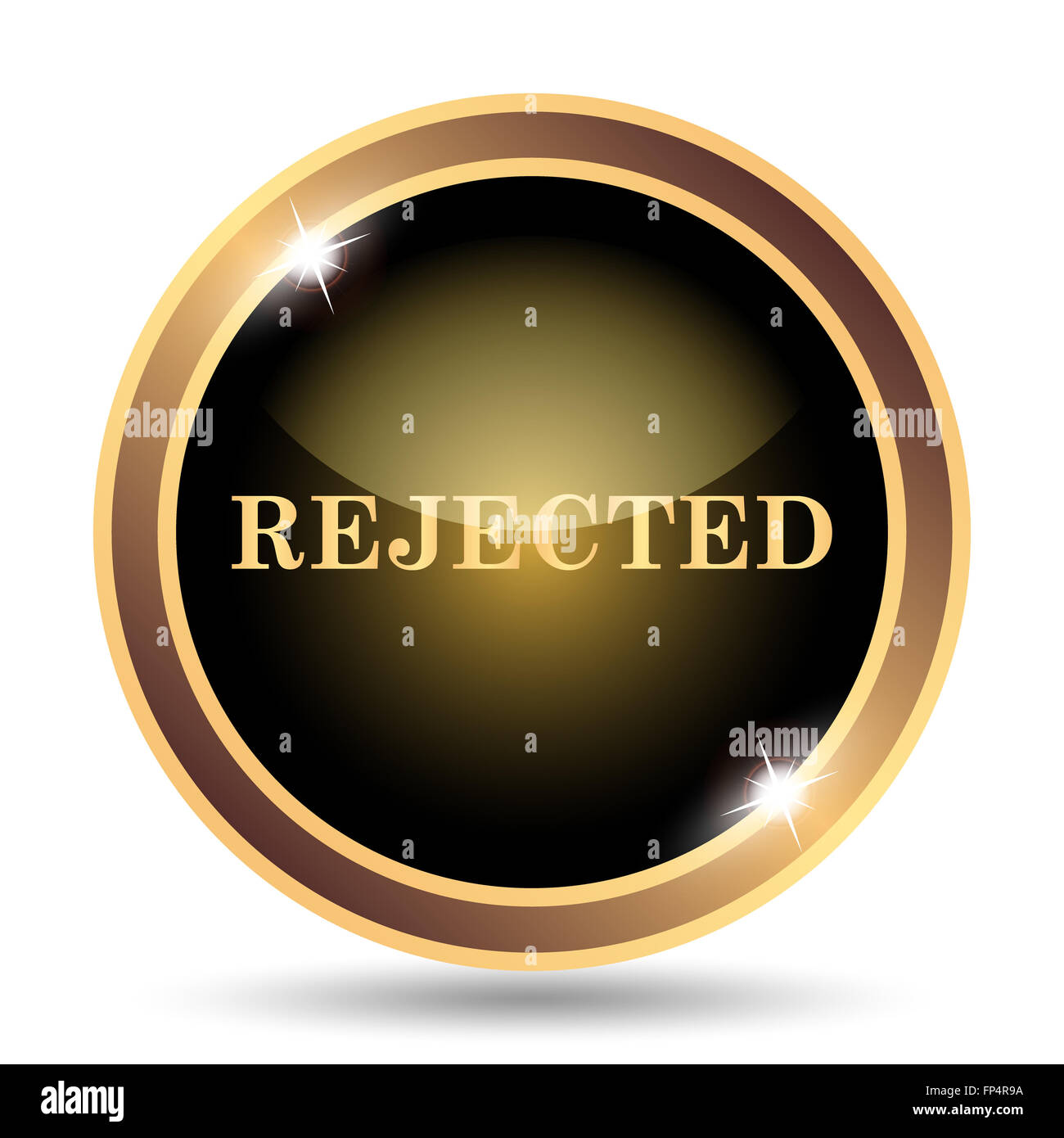 Rejected icon. Internet button on white background Stock Photo - Alamy