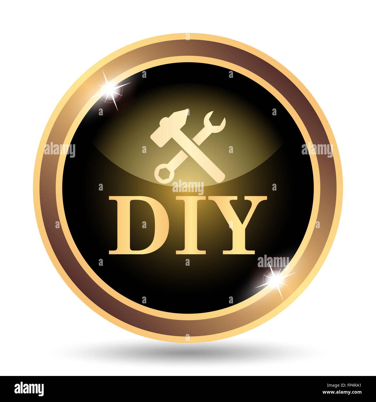 DIY icon. Internet button on white background Stock Photo - Alamy
