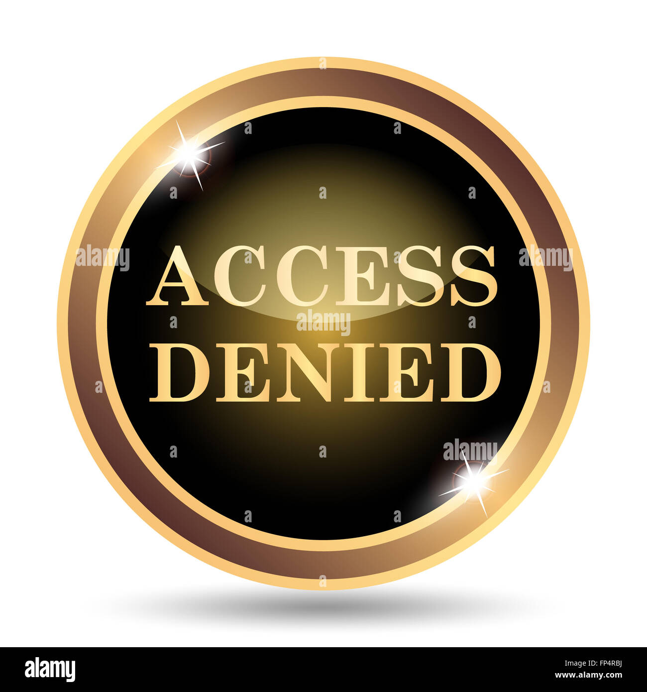 Access denied icon. Internet button on white background Stock Photo - Alamy