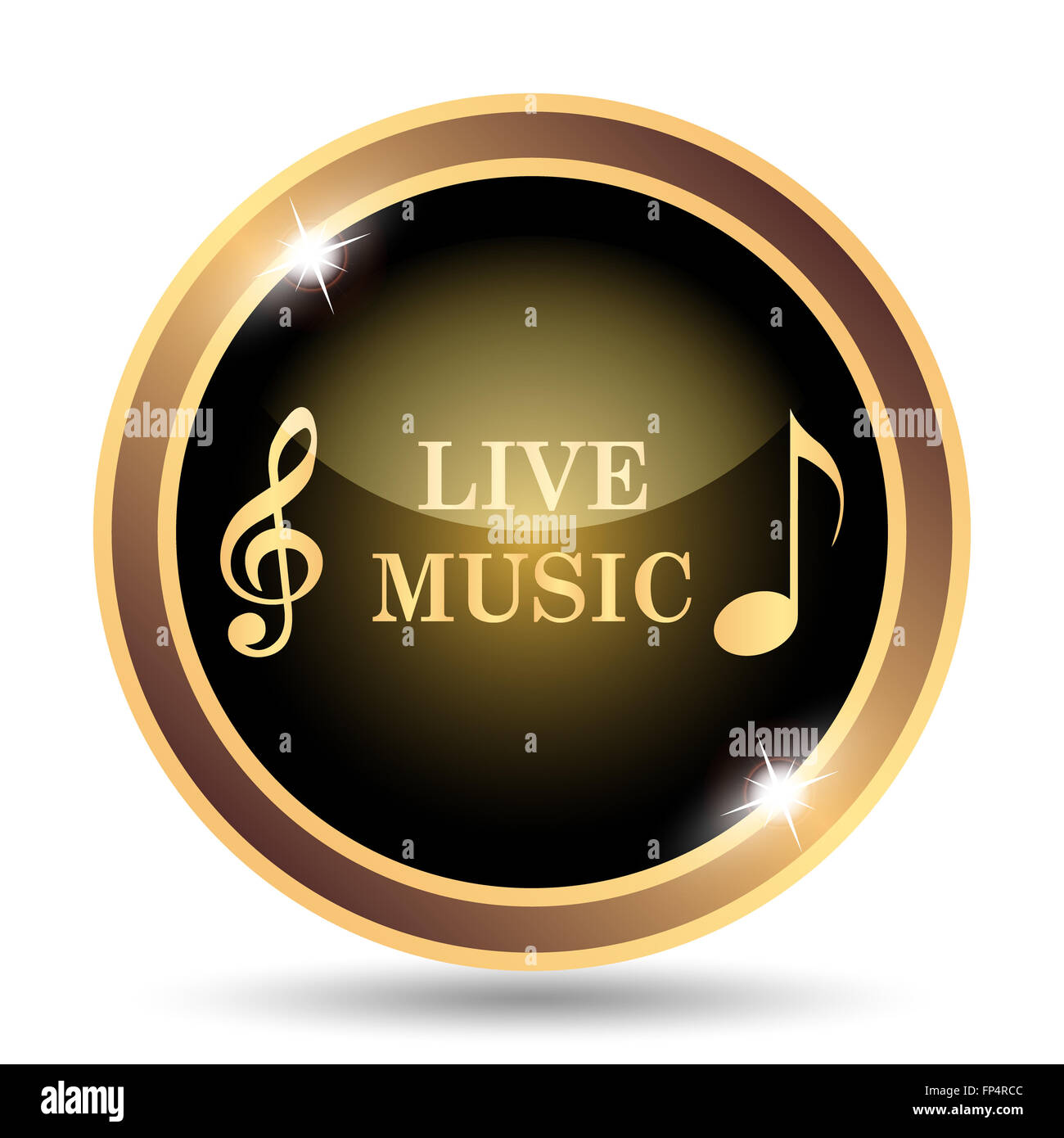 Live music icon. Internet button on white background Stock Photo - Alamy