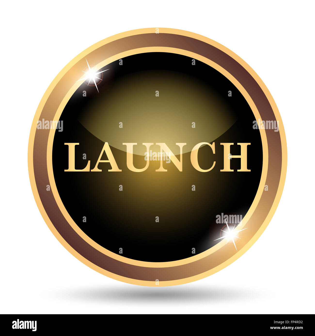 Launch icon. Internet button on white background Stock Photo - Alamy