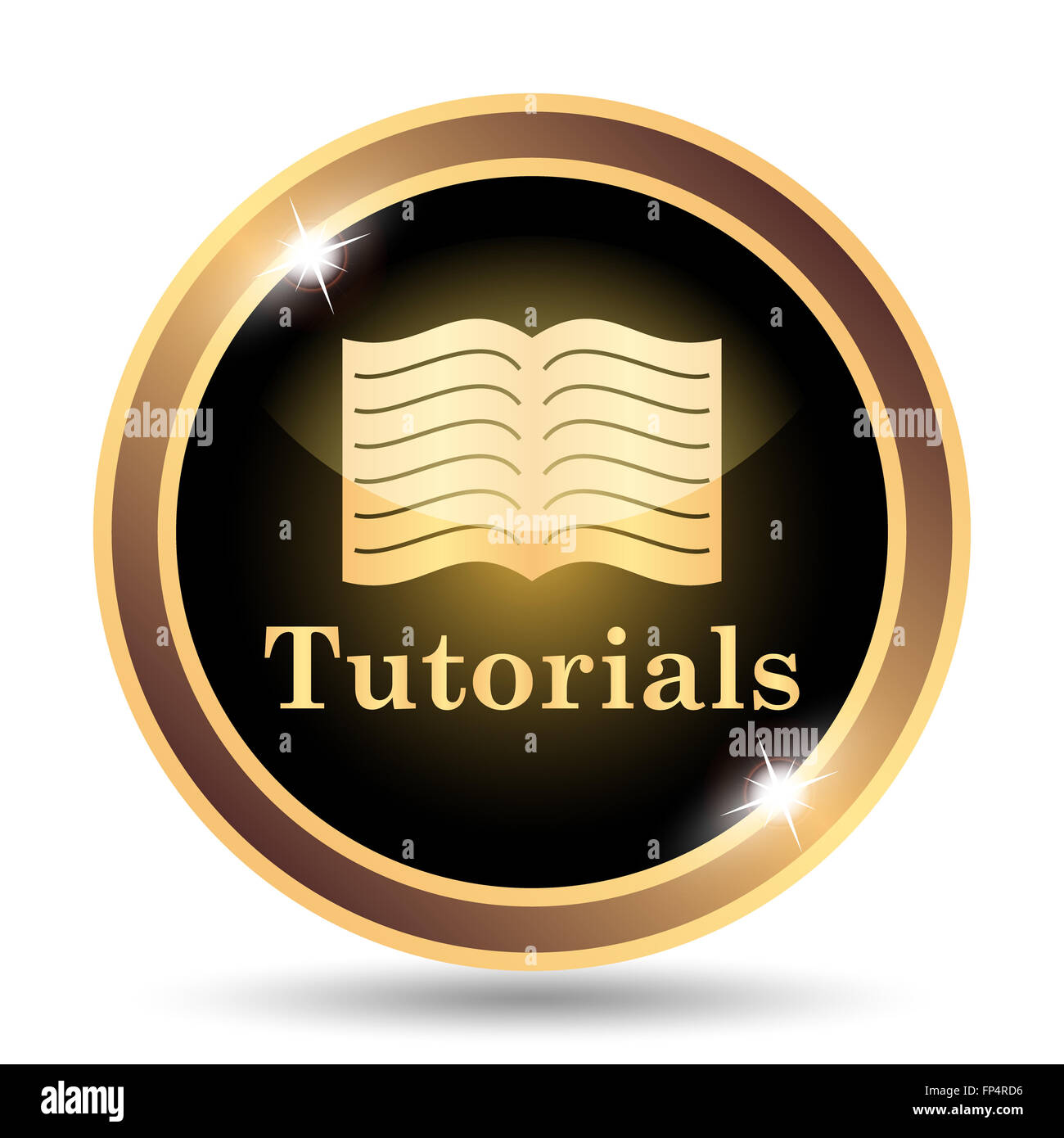 Tutorials icon. Internet button on white background Stock Photo - Alamy