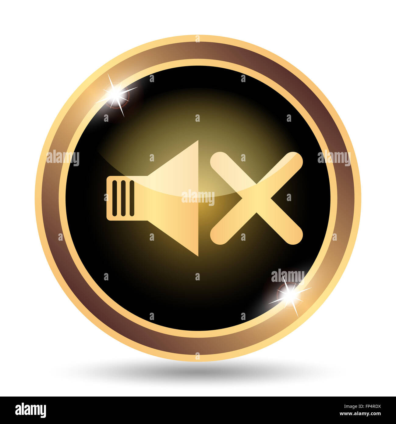 No sound icon. Internet button on white background Stock Photo - Alamy