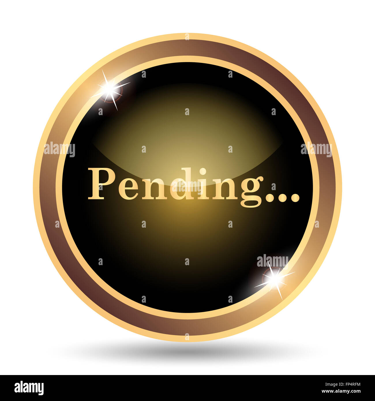 Pending icon. Internet button on white background Stock Photo - Alamy