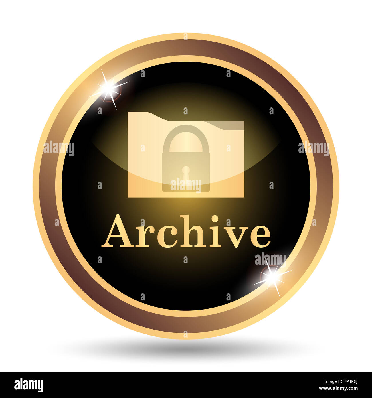 Archive icon. Internet button on white background Stock Photo - Alamy