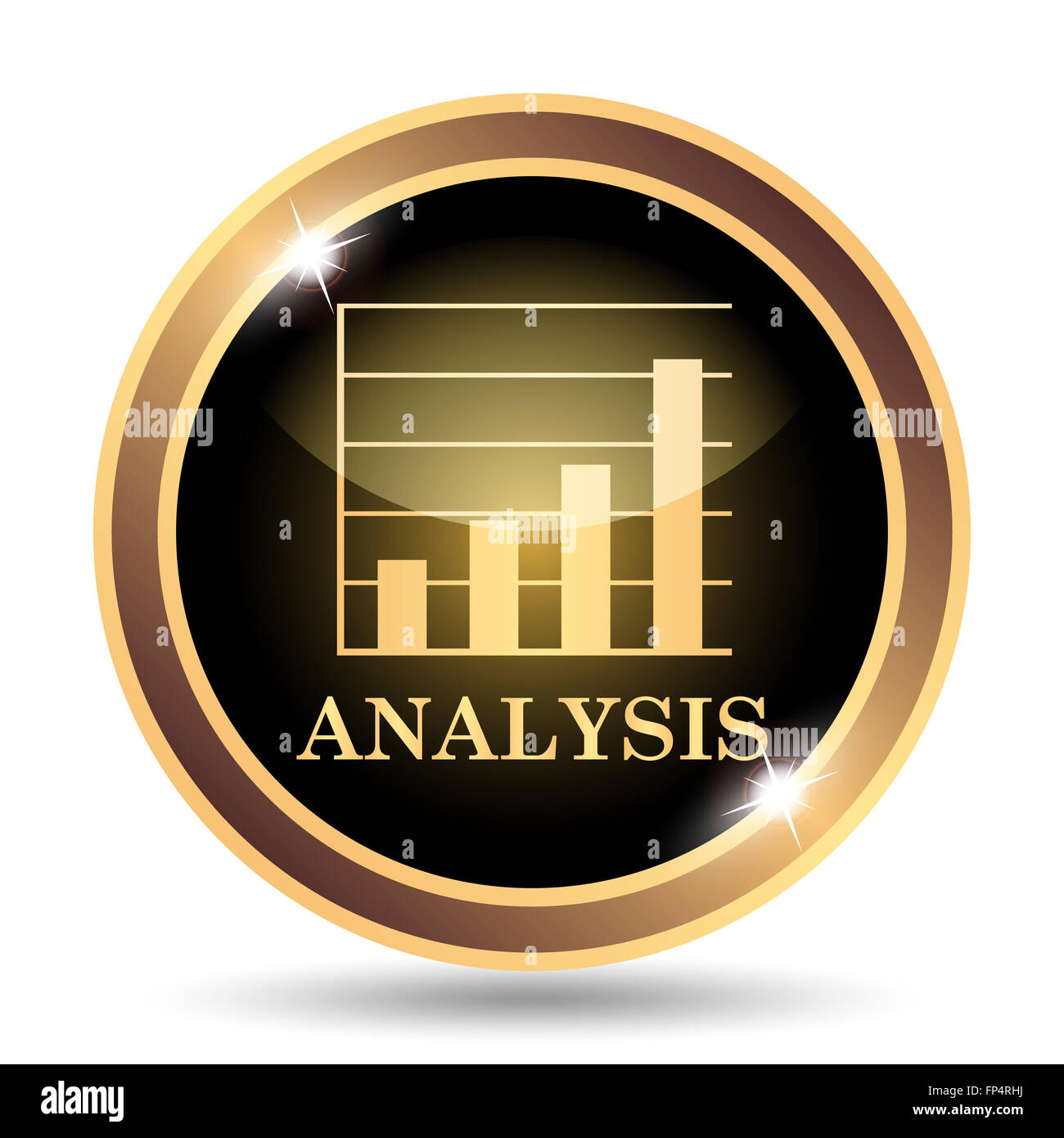 Analysis icon. Internet button on white background Stock Photo - Alamy