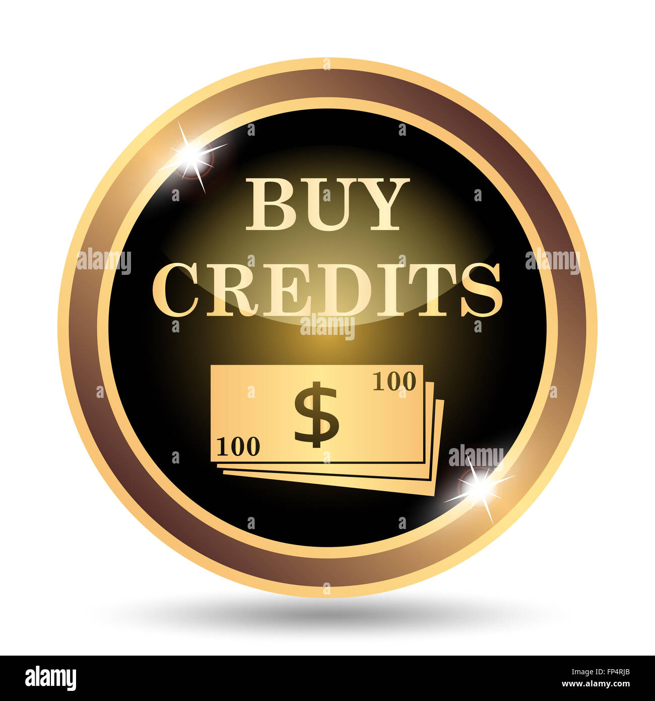 Buy credits icon. Internet button on white background Stock Photo - Alamy
