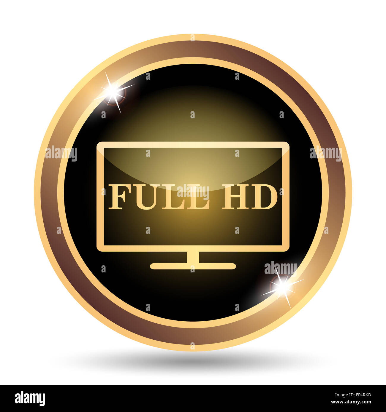 Full HD icon. Internet button on white background Stock Photo - Alamy