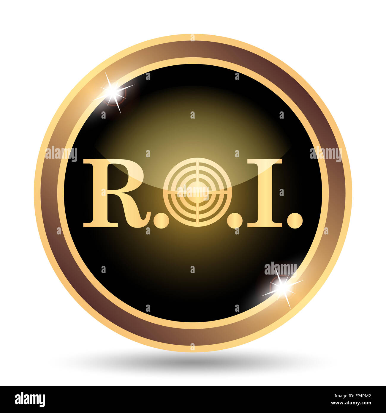 ROI icon. Internet button on white background Stock Photo - Alamy
