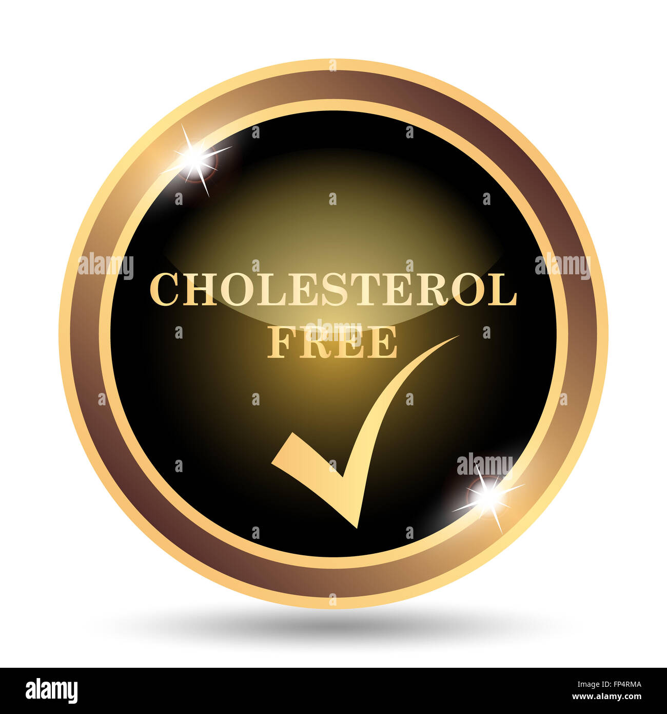Cholesterol free icon. Internet button on white background Stock Photo ...