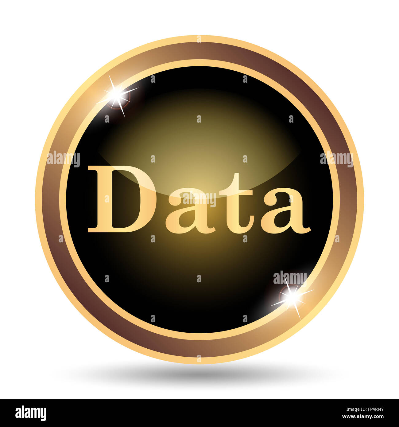 Data icon. Internet button on white background Stock Photo - Alamy