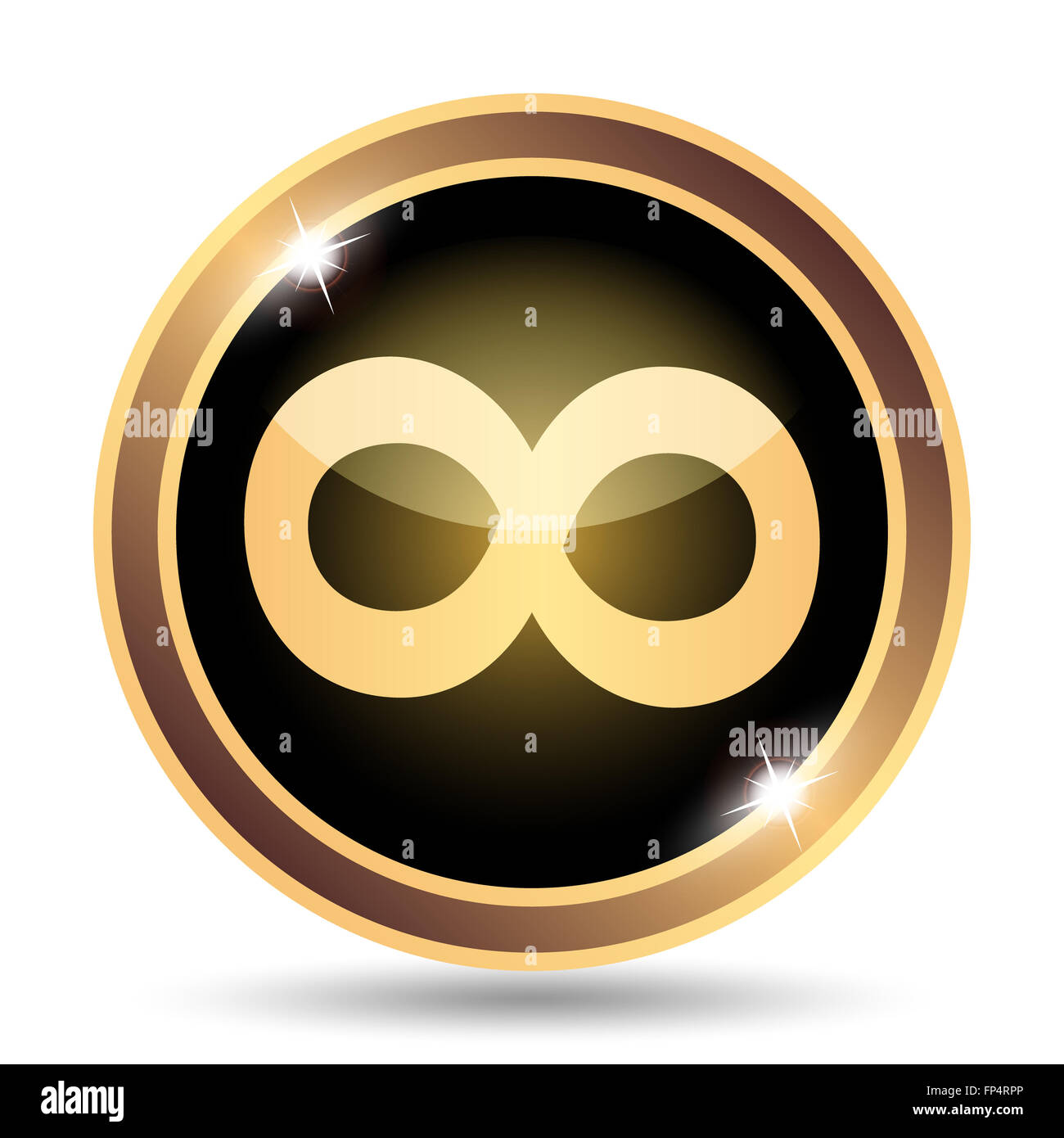 Golden infinity symbol shape eternity hi-res stock photography and ...