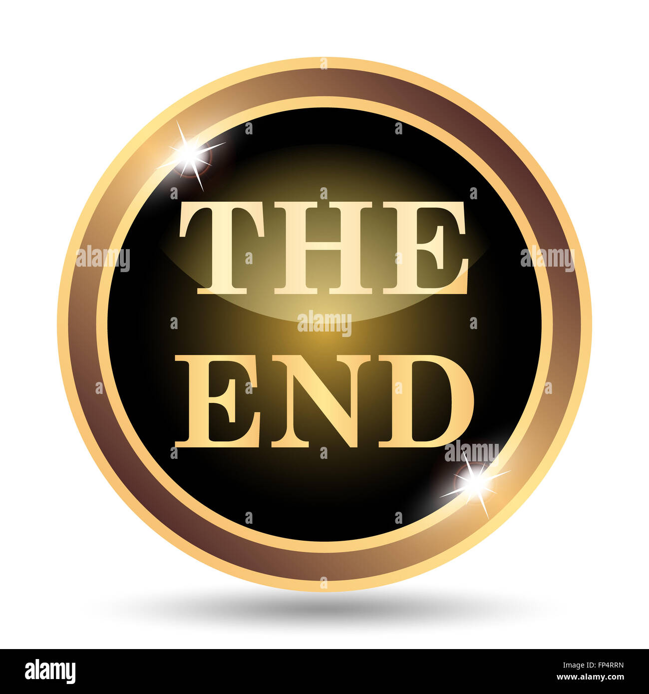 The End icon. Internet button on white background Stock Photo - Alamy