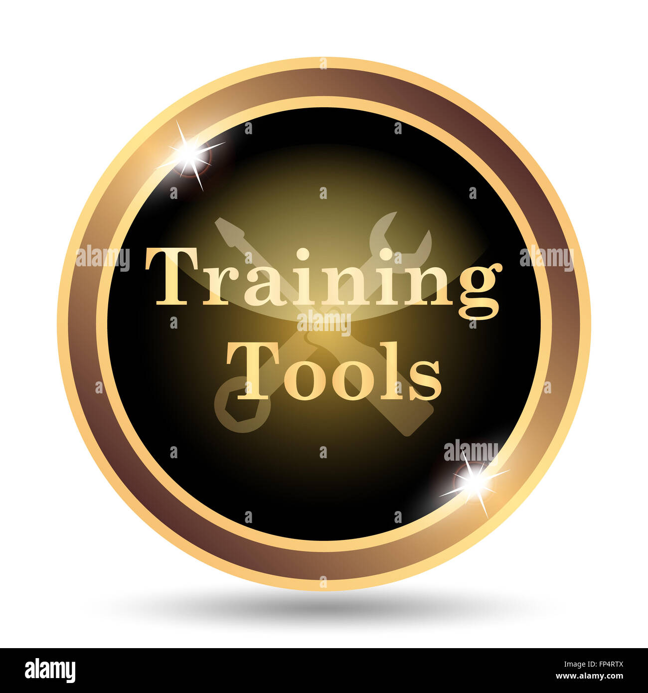 Training tools icon. Internet button on white background Stock Photo ...