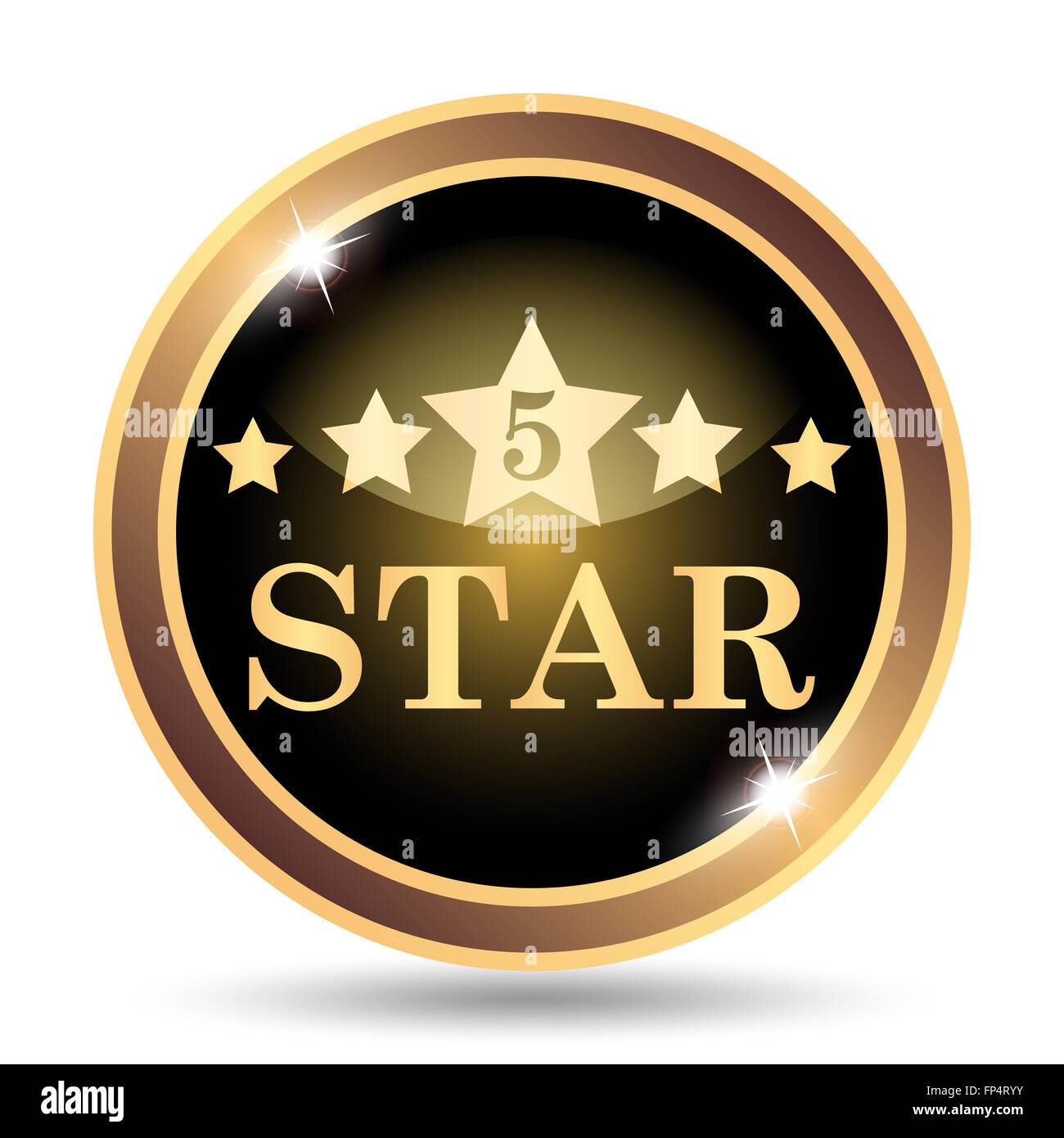 5 star icon. Internet button on white background Stock Photo - Alamy